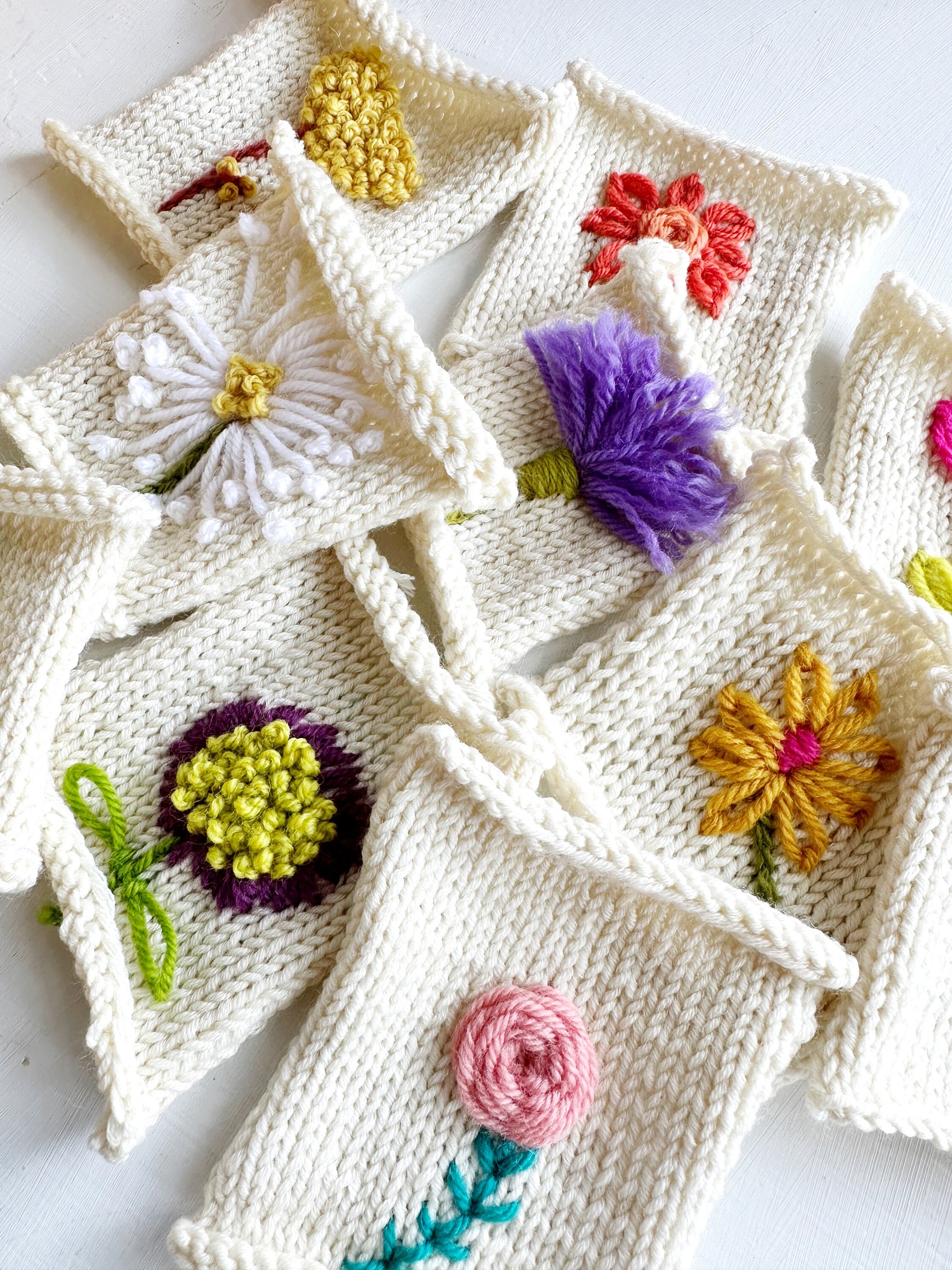 Embroider Knit!: 10 Flowers to Embroider on Knit & Crochet (booklet) - Etsy