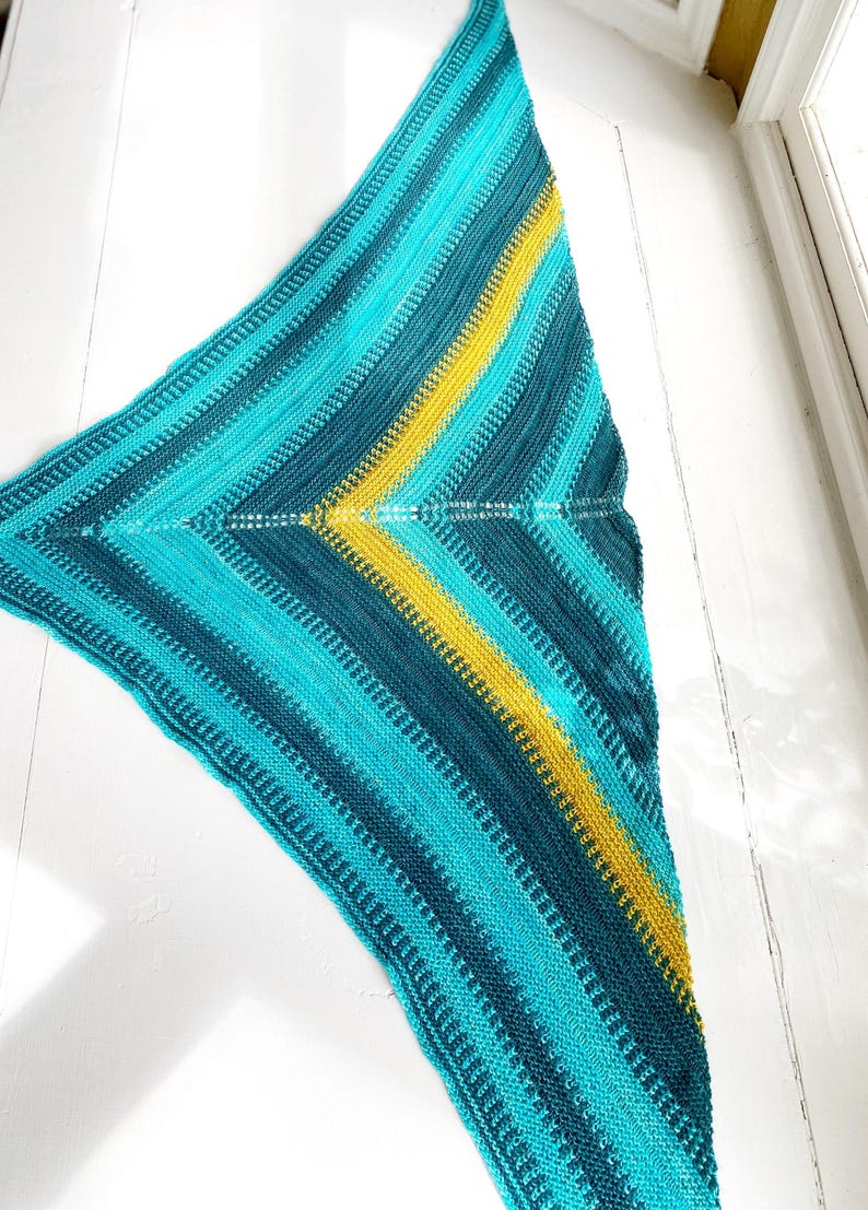 Intermediate Knitting Pattern Flying V Shawl Pdf-fingering Weight Yarn ...