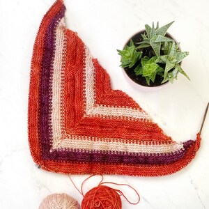Intermediate Knitting Pattern Flying V Shawl Pdf-fingering Weight Yarn ...