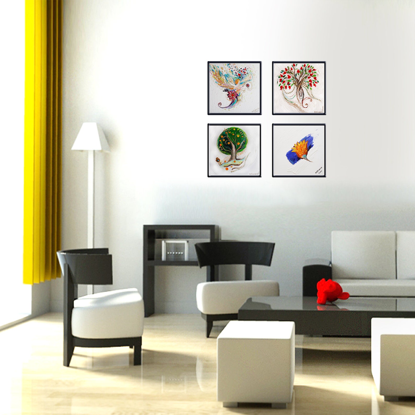 Wall Art Ready to Hang Canvas Print pure Abstract - Etsy