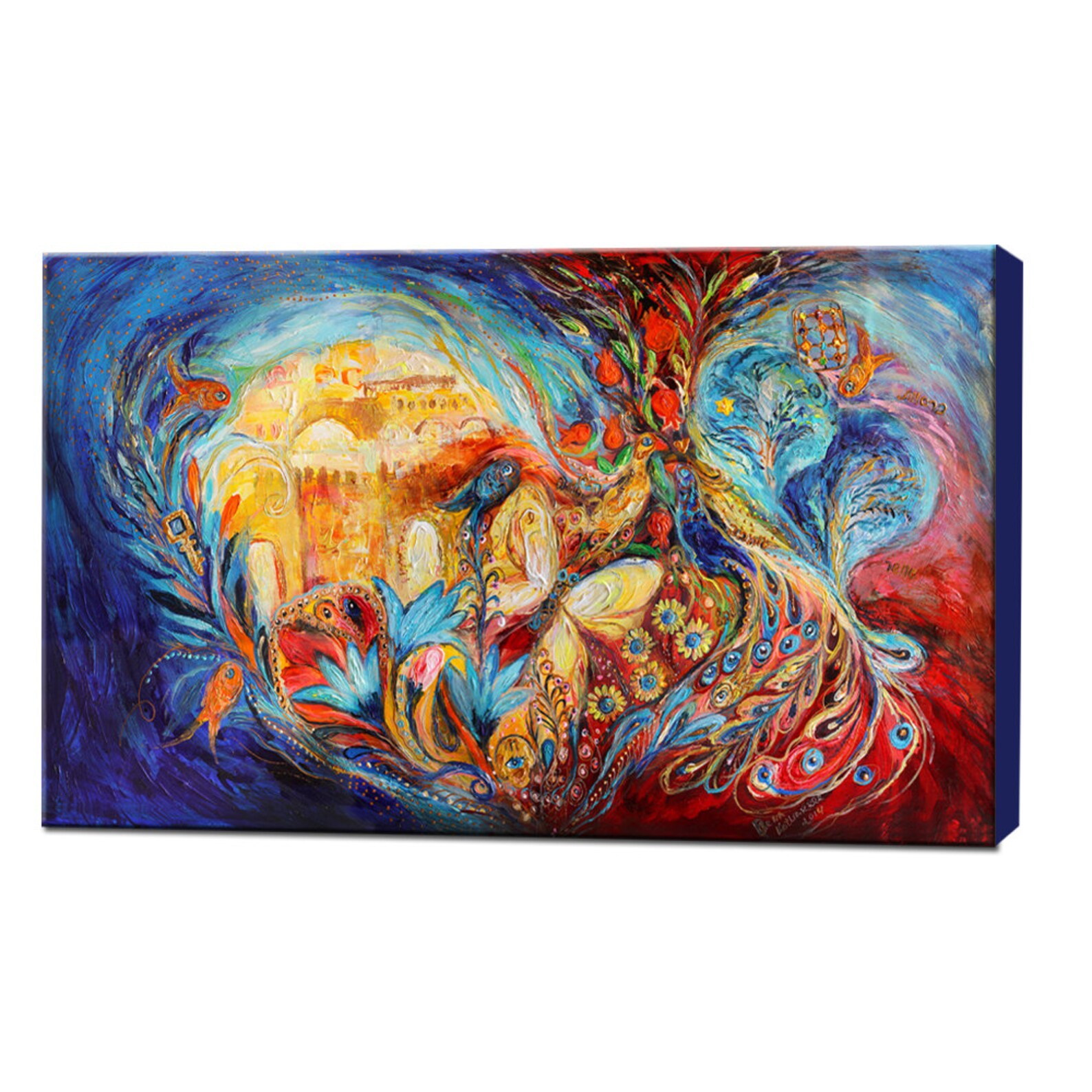 Original Wall Art Canvas Interior Design Signed Canvas Print Based on ...