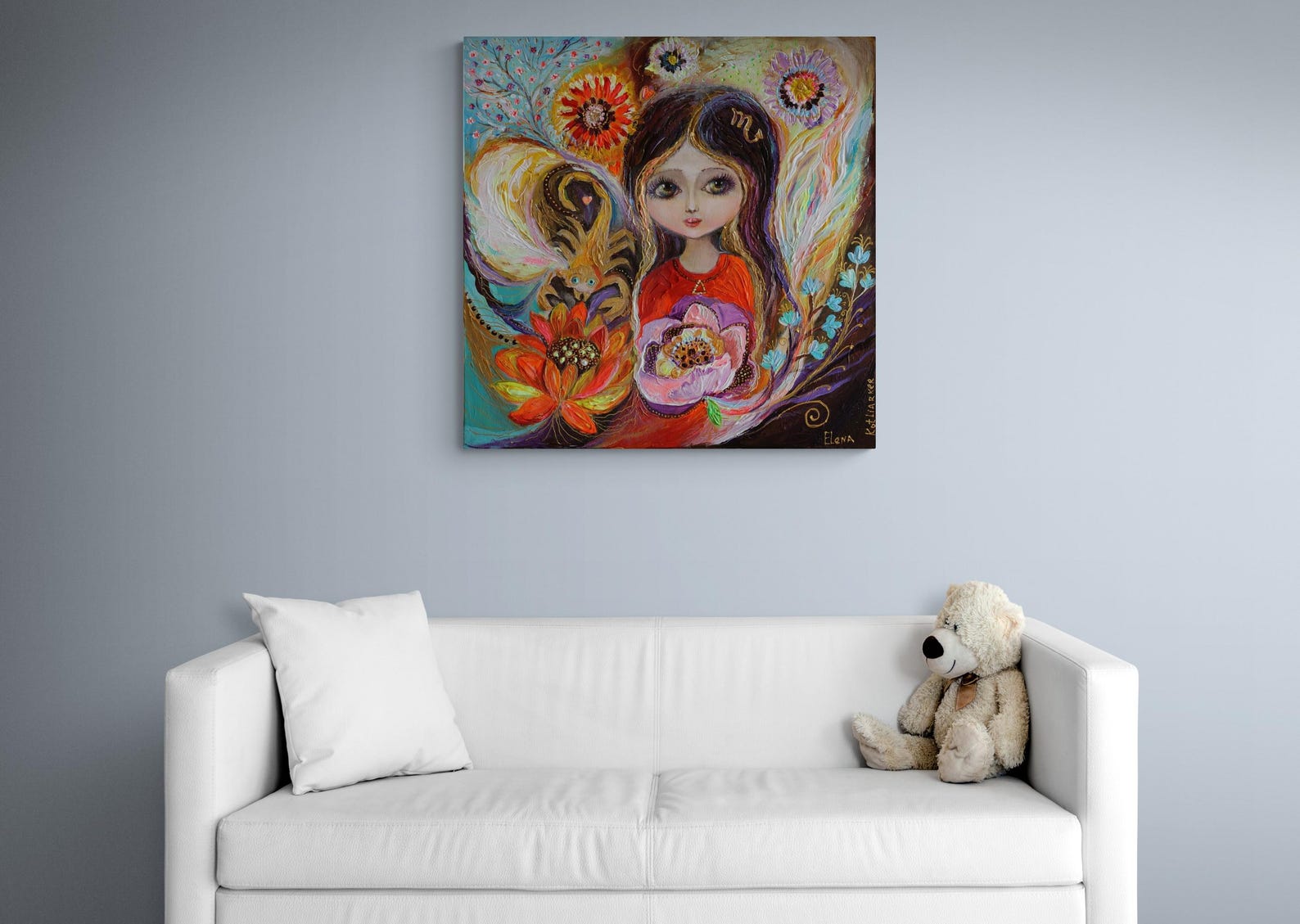 Zodiac Fairy Scorpio. Original Fantasy Fairy Art for Child Room Decor ...