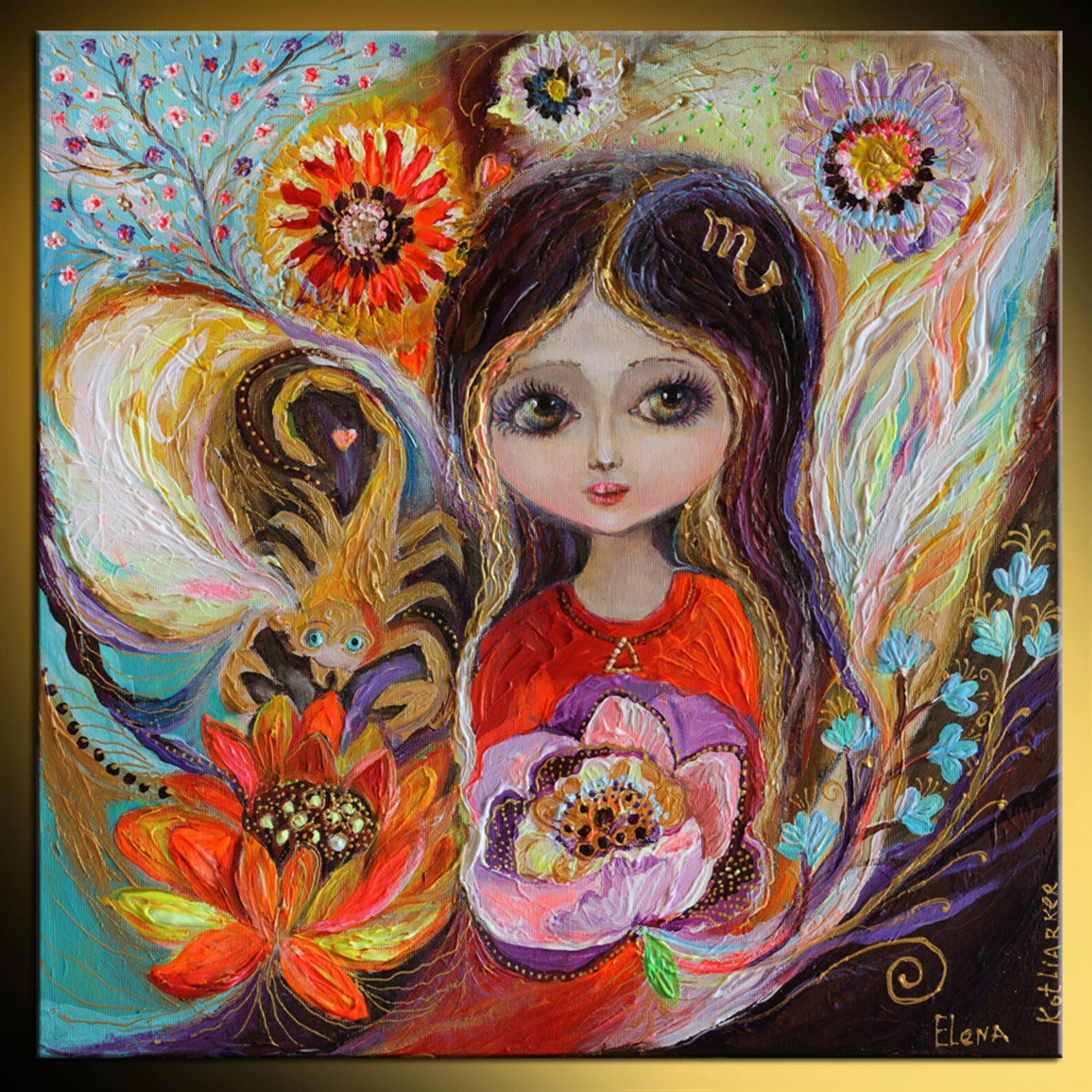 Zodiac Fairy Scorpio. Original Fantasy Fairy Art for Child Room Decor ...