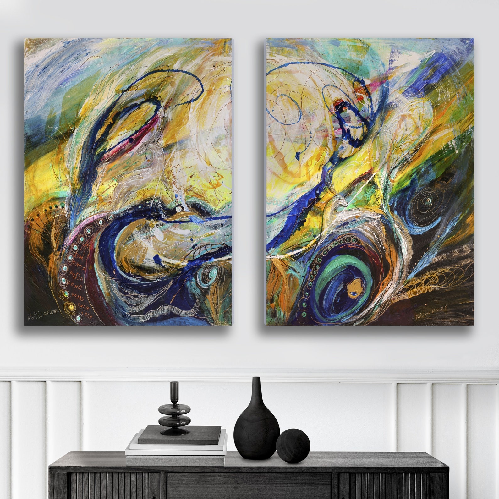 Modern Symbolism Abstract Painting Contemporary Fine Art Acrylic Canvas ...