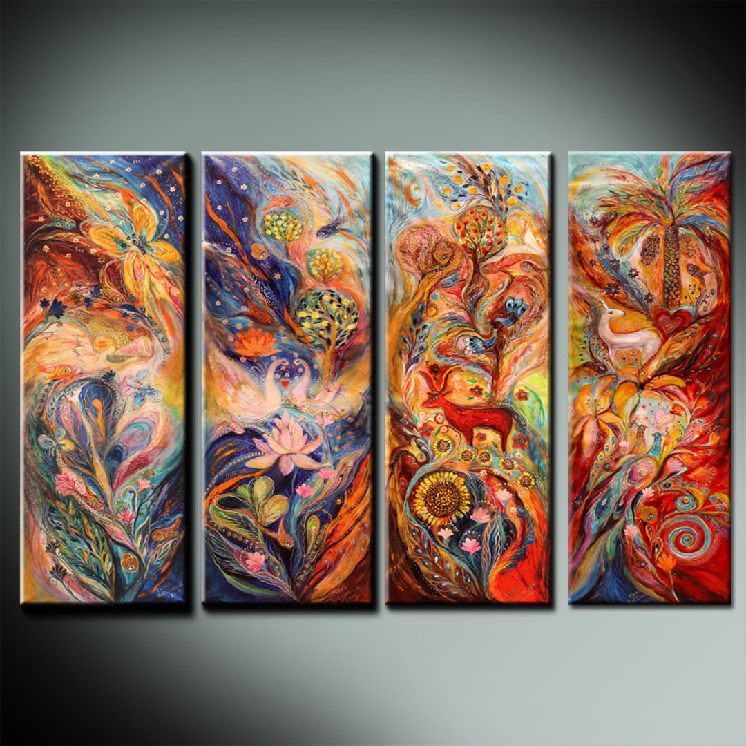 Four Elements: Interior Design Original Wall Art Ready to Hang - Etsy