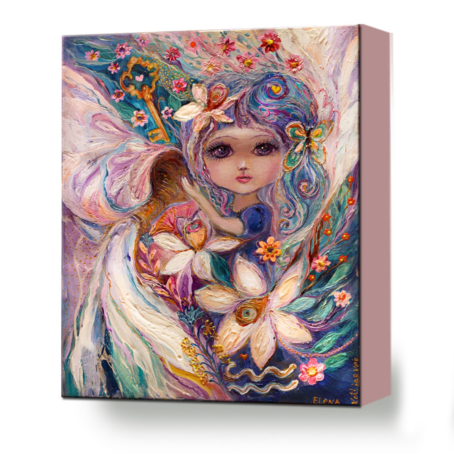 Original Fairy Fantasy Art Ready to Hang Canvas Print of "zodiac Fairy ...