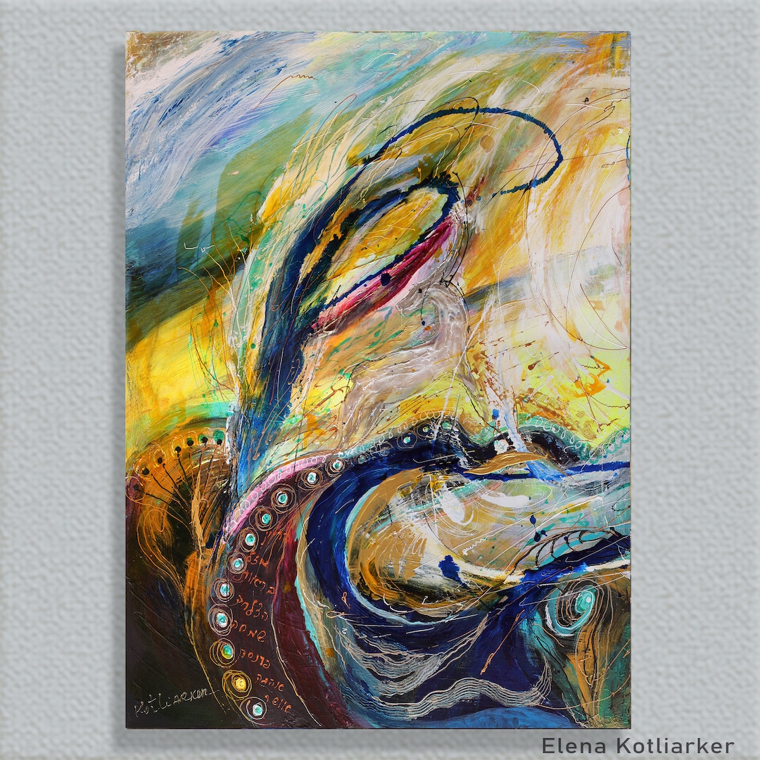 Modern Symbolism Abstract Colorful Painting Contemporary Fine - Etsy