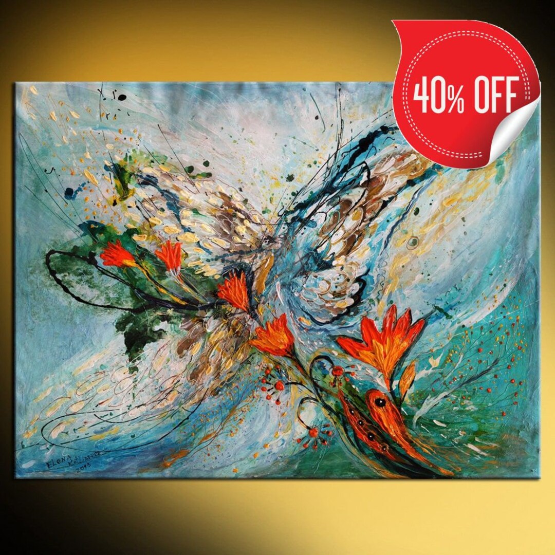 The Angel Wings 1 Original Art Interior Design Giclee Canvas Print Home ...
