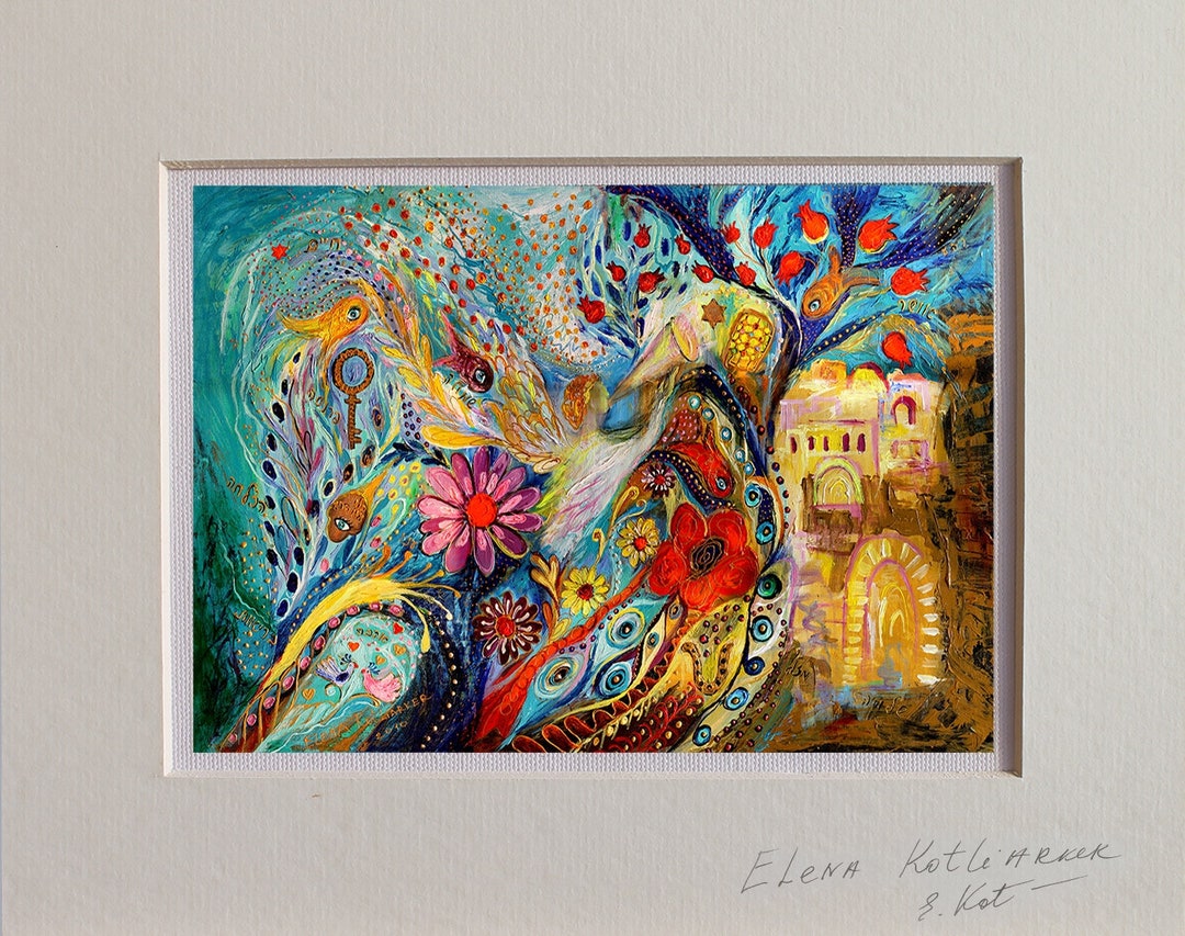 Limited Edition Signed Canvas Painting: the Hills of Jaffo, Home Decor ...