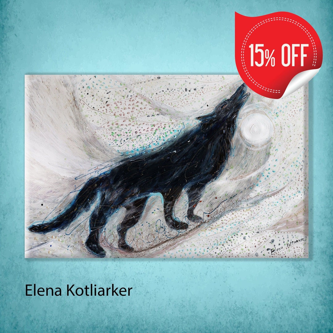 Limited Edition Canvas Print of "the Timberwolf" Abstract Wildlife ...