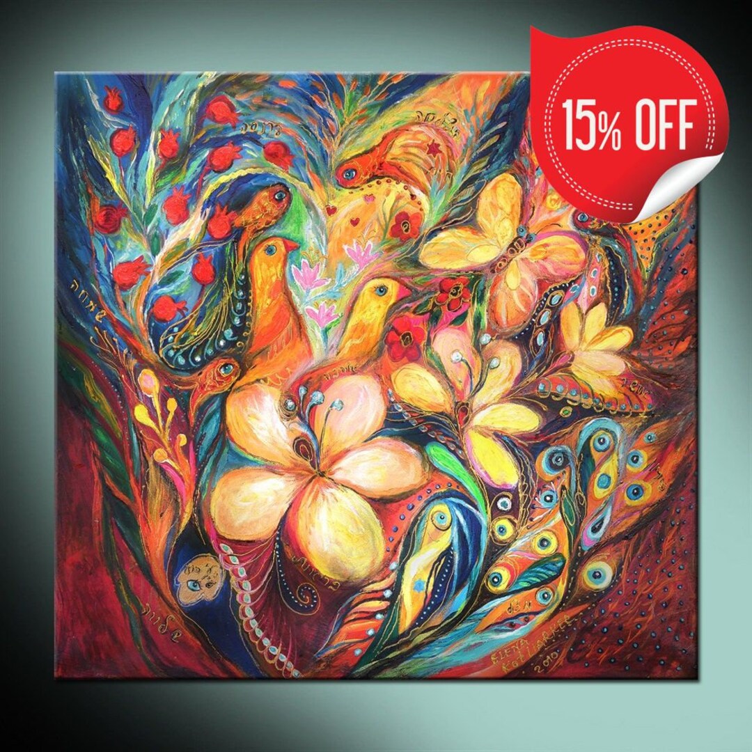 Decorate Your Space With 'orange Wind' Canvas a Beautiful Blossoming ...