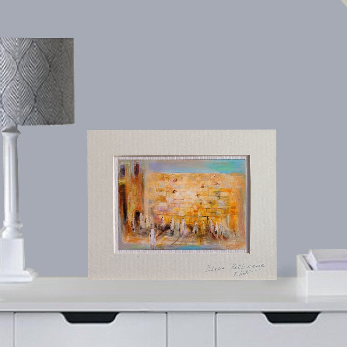 Limited Edition Signed Canvas Print: Western Wall Painting, Israel Home ...