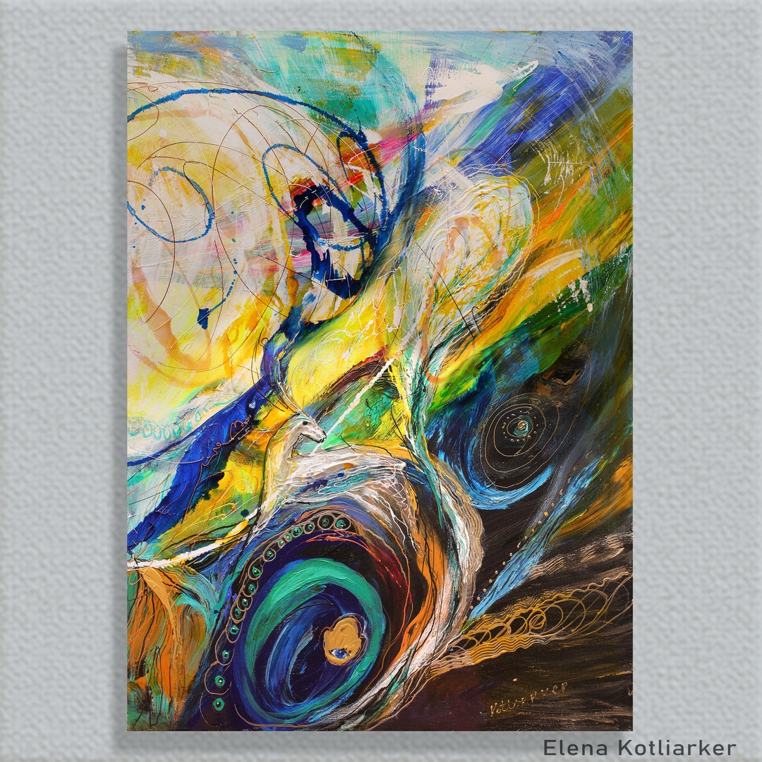 Modern Symbolism Abstract Painting Contemporary Fine Art Acrylic Canvas ...