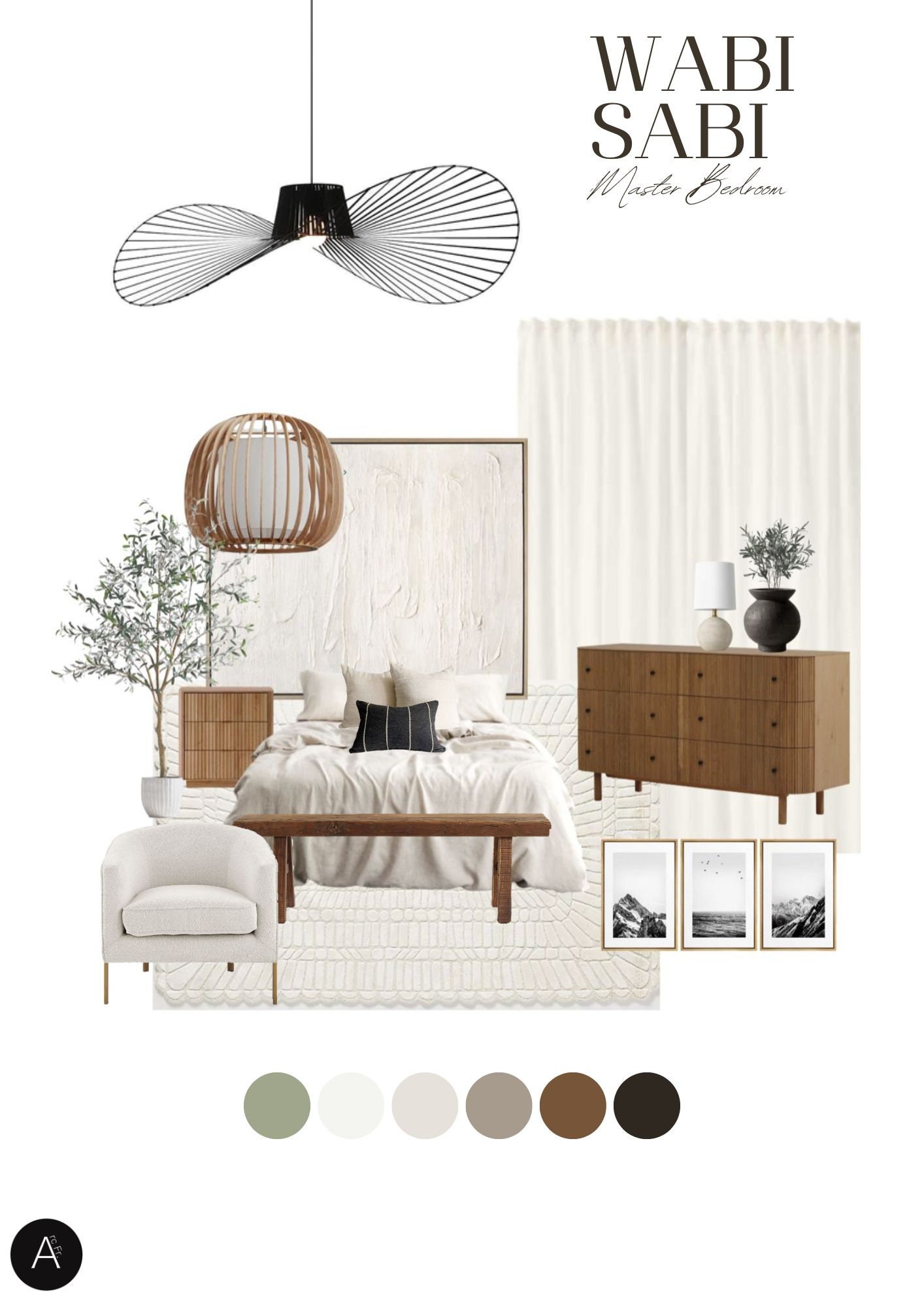 Mood Board Presentation Interior Design Wabi Sabi Residential ...