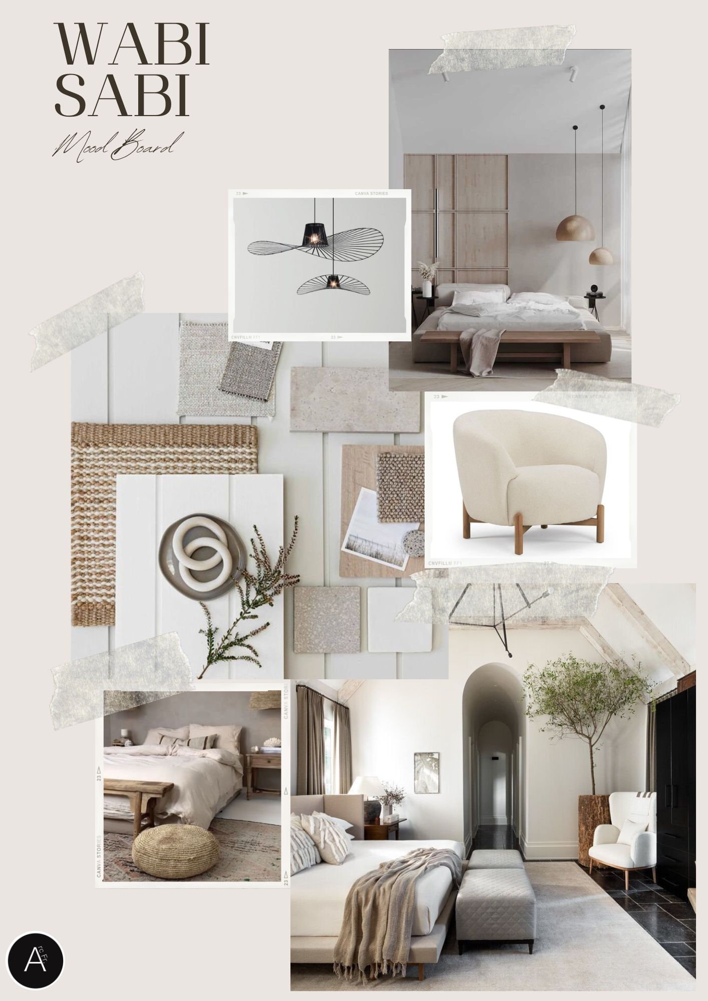 Mood Board Presentation Interior Design Wabi Sabi Residential ...