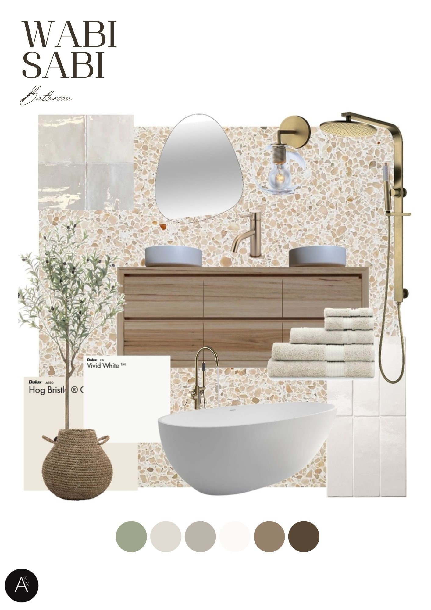 Mood Board Presentation Interior Design Wabi Sabi Residential ...