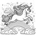 Magical Unicorn Coloring Pages | Printable Leaping Unicorns With Stars ...