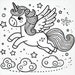 Adorable Unicorn Coloring Pages for Kids Set of 3 Whimsical Unicorn ...