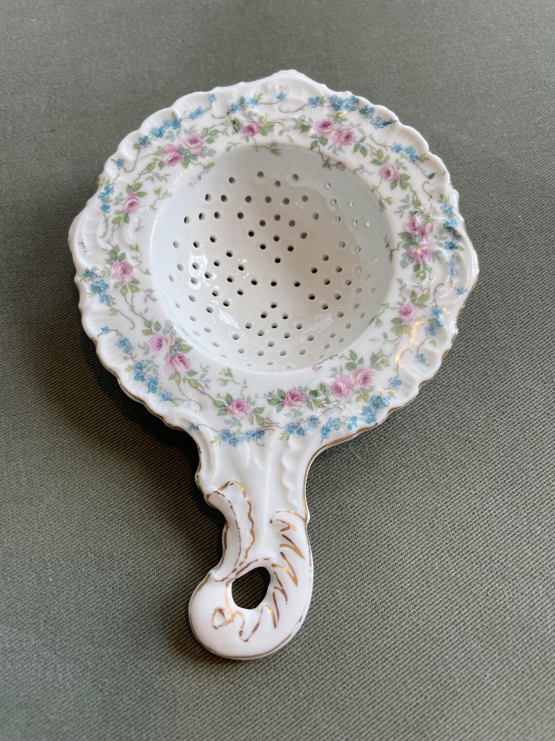 Victorian Tea Strainer Antique | LS&S Carlsbad Made in Austria - Etsy