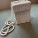 Vintage White Beaded Evening Square Box Purse With Silk Rope Strap - Etsy
