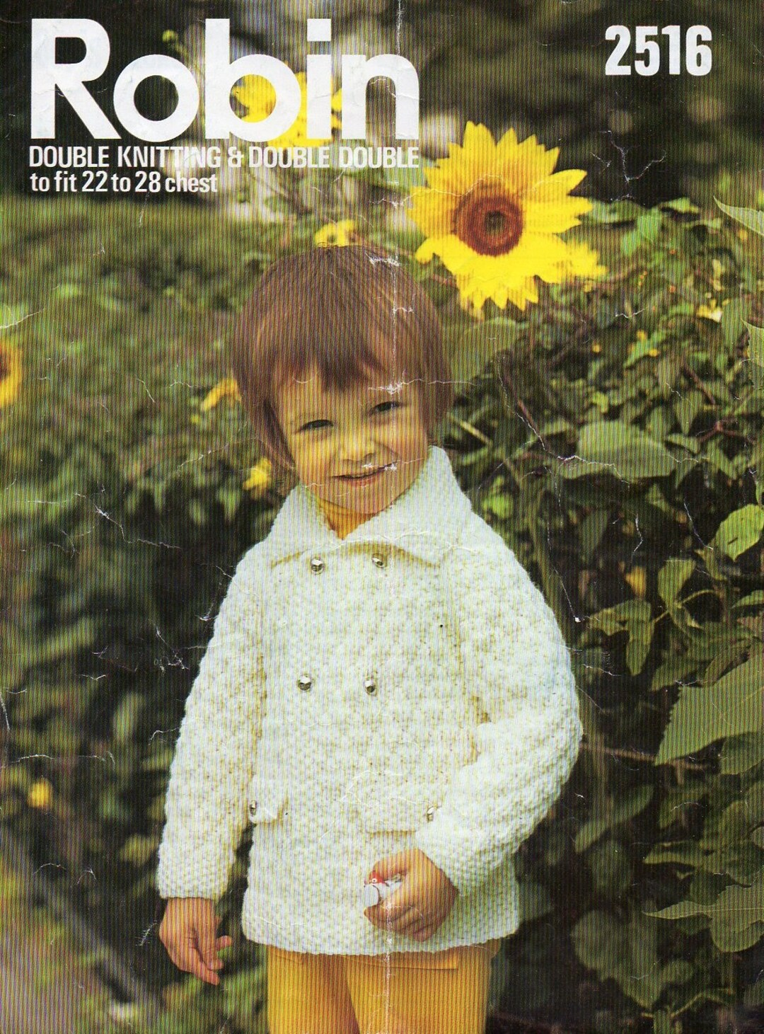 1970s Boys Double Breasted Textured Coat Jacket Knitting Pattern Pdf ...