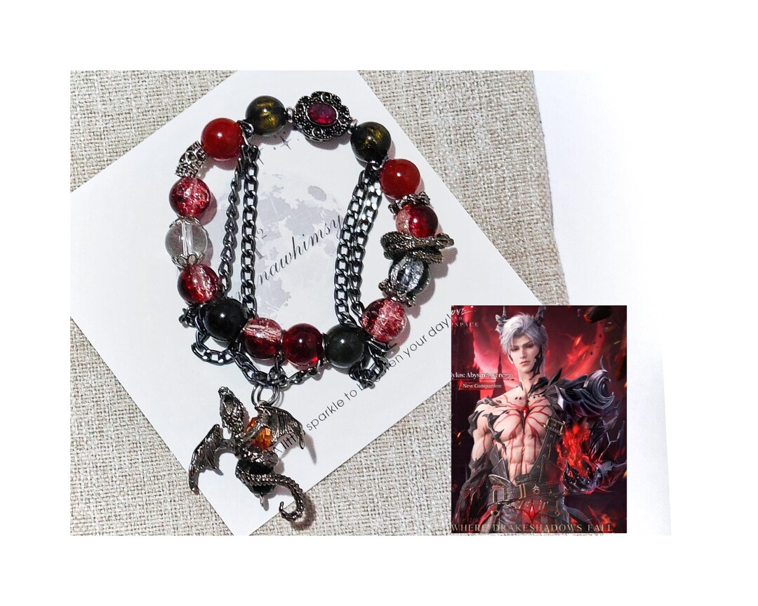 Love and Deepspace Sylus Bracelet - Inspired by Dragon's Image, Red ...