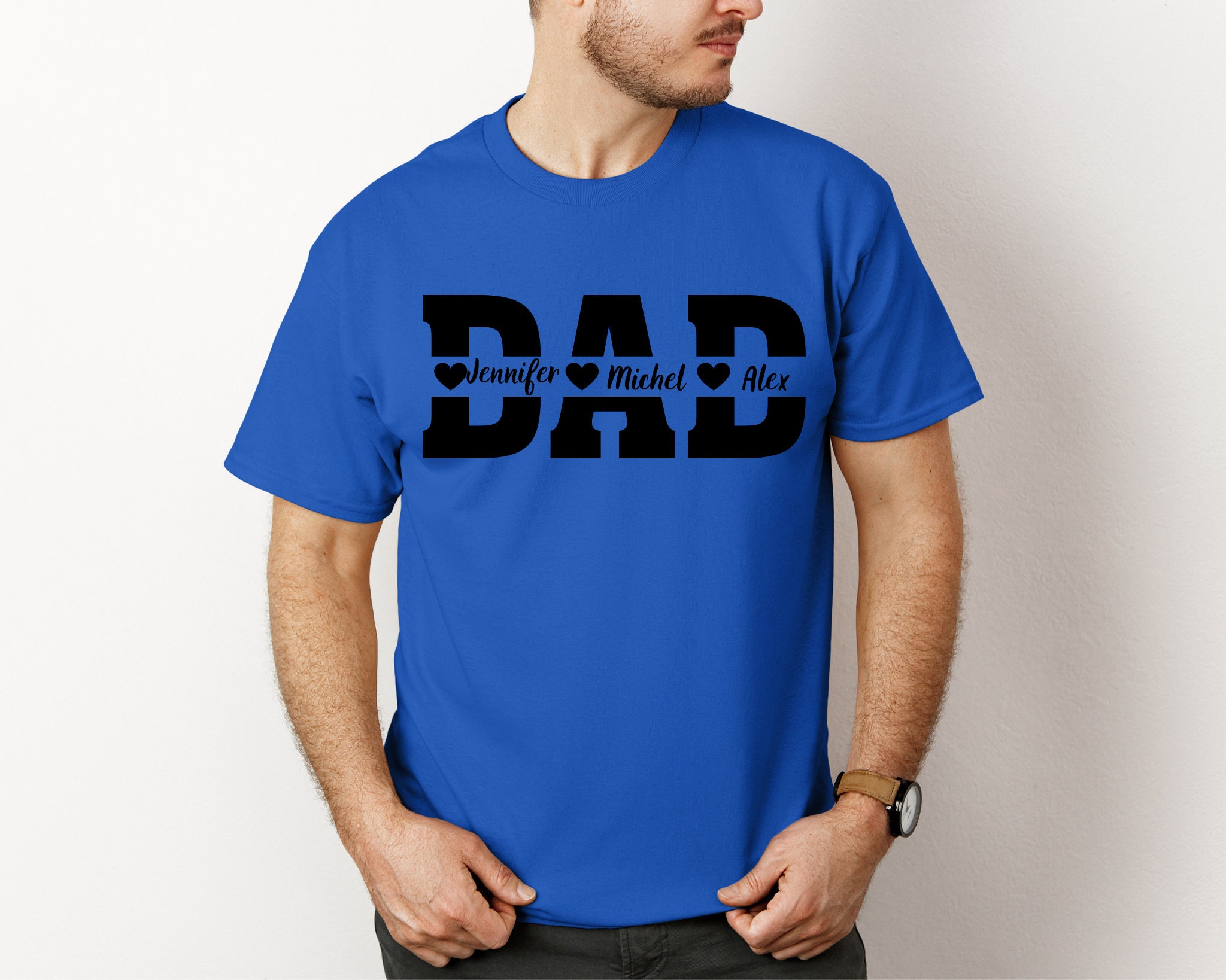 Custom Dad Shirt, Dad Shirt With Kids Names, Fathers Day Gift, New Dad ...