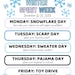 Editable Winter Spirit Week Flyer Template, School Spirit Schedule ...