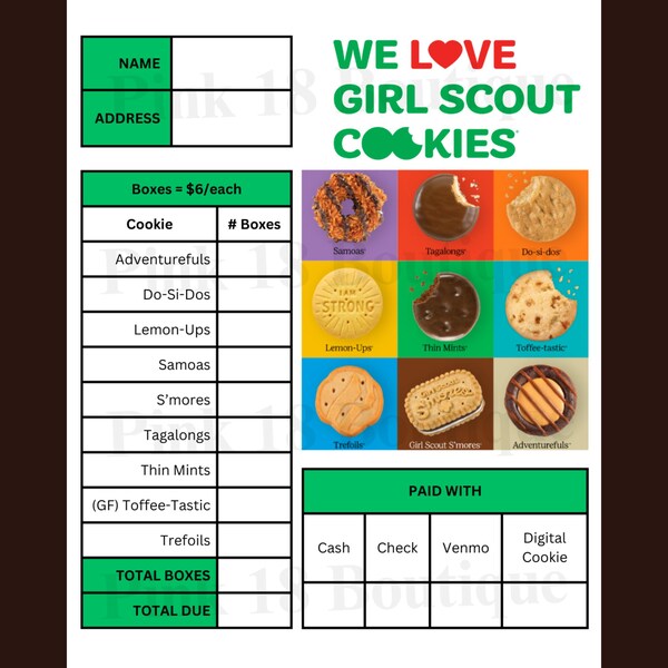 Cookie Order Form - Etsy