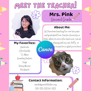 Meet the Teacher Editable Template, All About My Teacher, Pastel ...