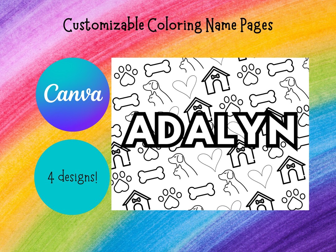 Customizable Coloring Name Pages, Editable Custom Name Coloring Pages ...