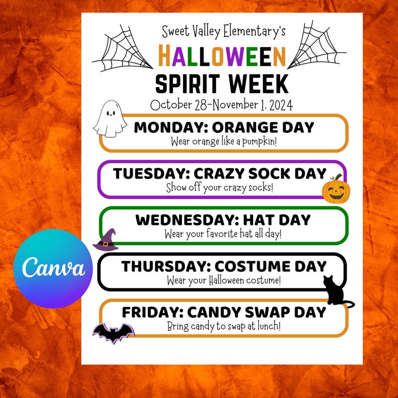 Halloween Spirit Week - Etsy