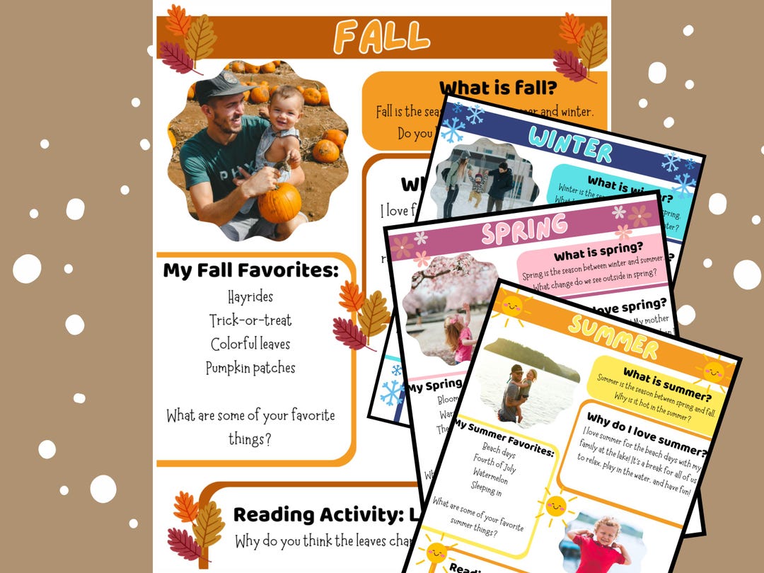 Four Seasons Worksheets/discussions Sheet - Editable in Canva - 1 ...