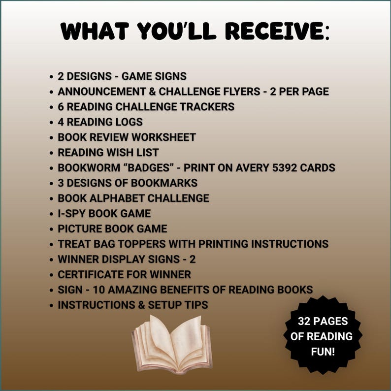 Reading Challenge | Reading Tracker | Reading Program Kit | Reading ...