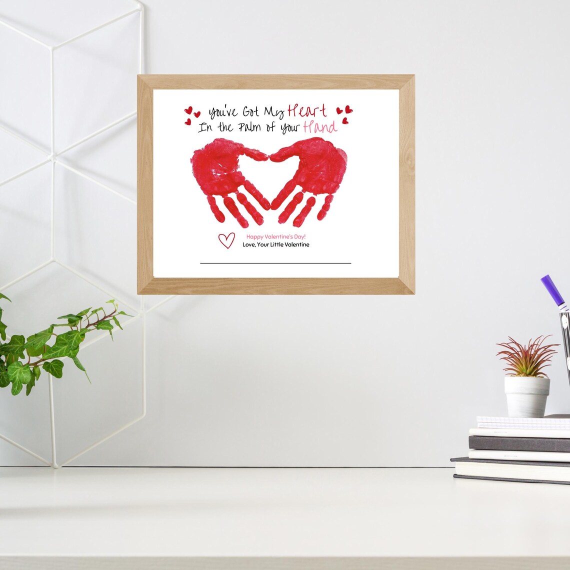 Valentine Handprint Art for Kids, Fingerprint Heart Keepsake, Preschool ...