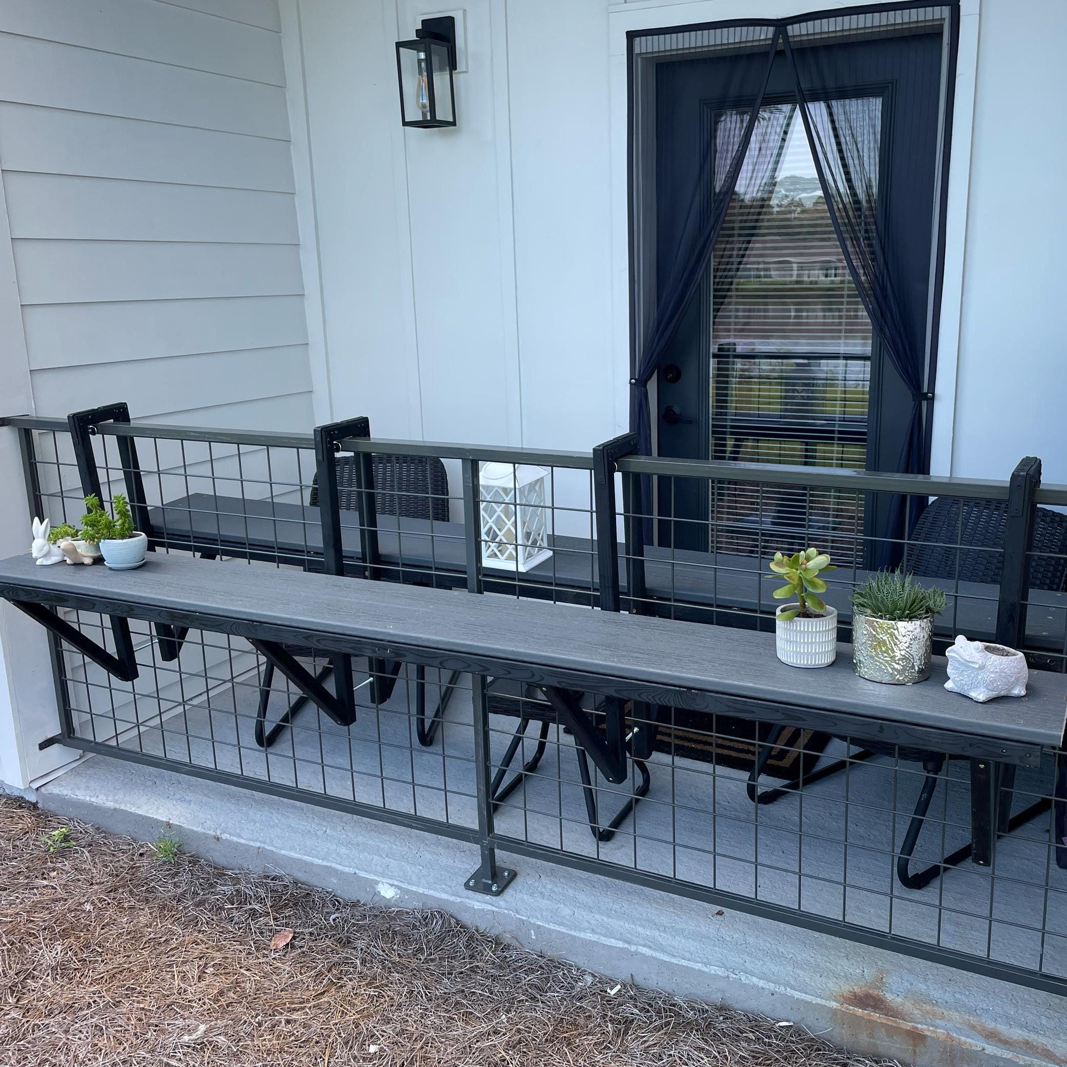 Double-sided Porch Table for Railing – DIY Build Plans - Etsy