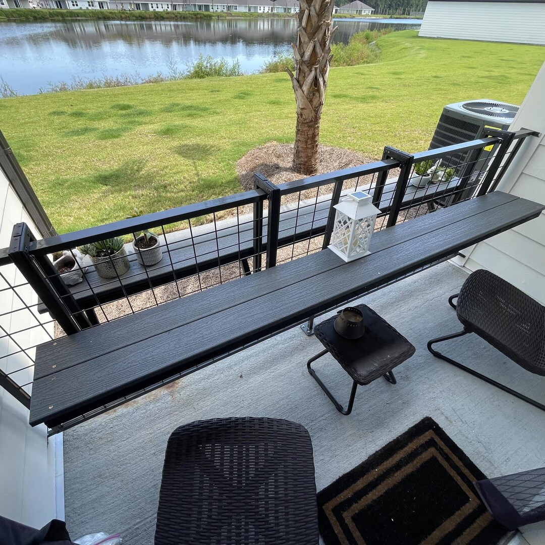 Double-sided Porch Table for Railing – DIY Build Plans - Etsy