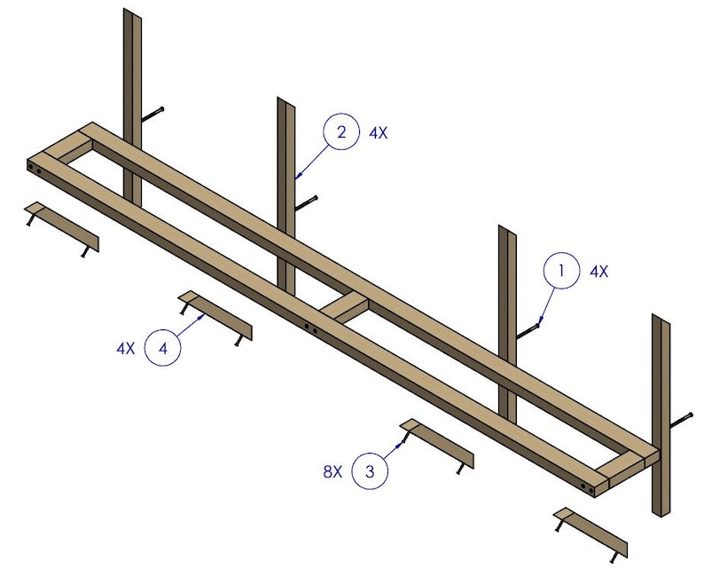 Double-sided Porch Table for Railing – DIY Build Plans - Etsy