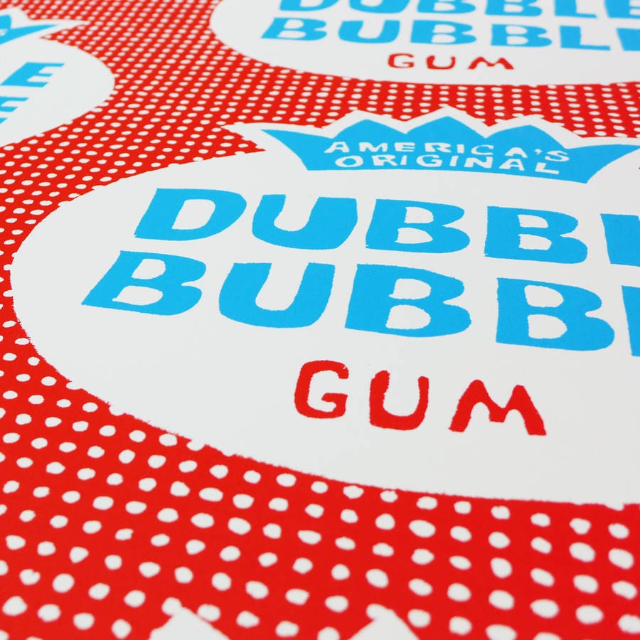 Dubble Bubble Screen Print - Limited Edition Hand Printed Screen Print ...