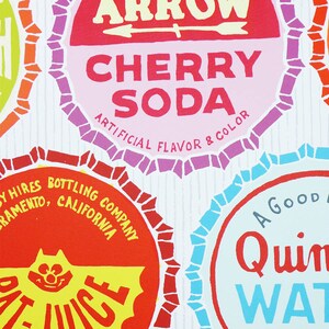 Bottle Tops Screenprint - Limited Edition Hand Printed Screen Print ...