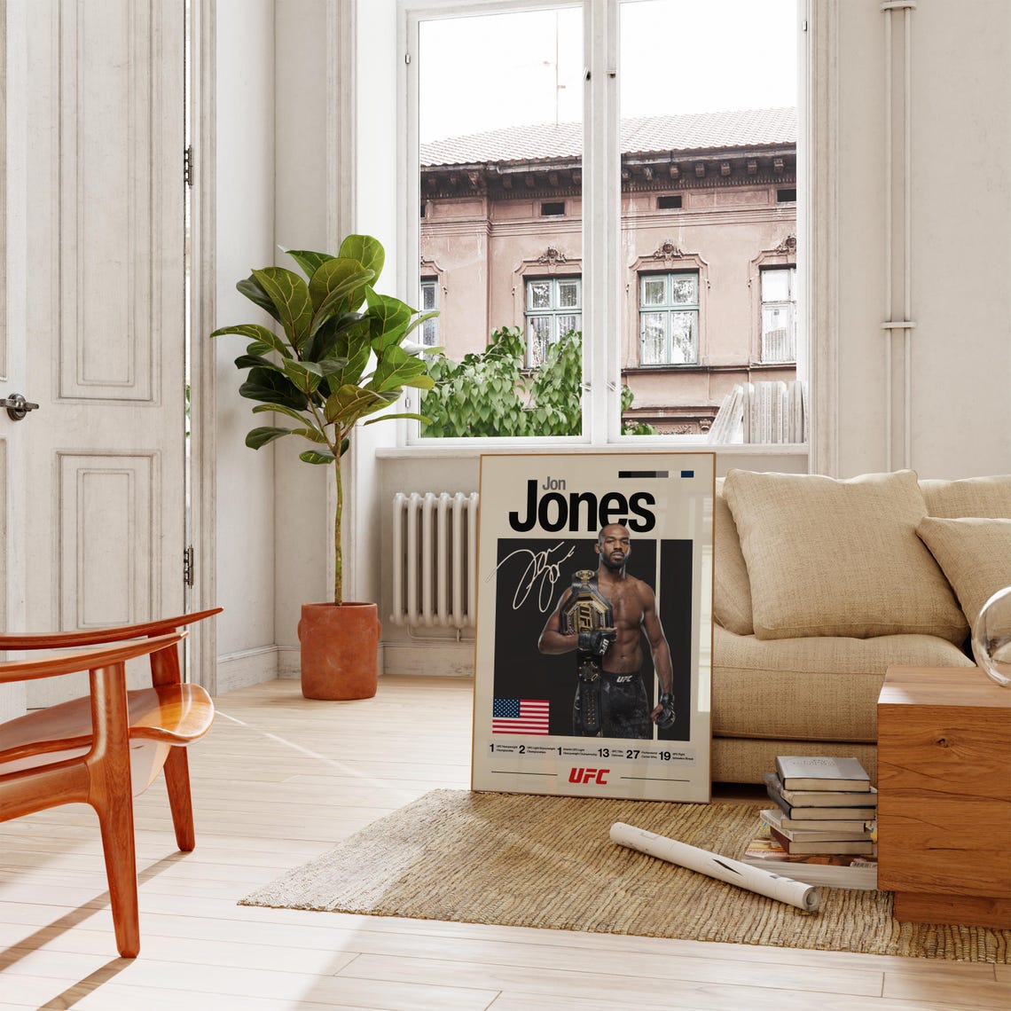 Jon Jones Poster, UFC Poster, MMA Fighter Boxing Combat Sports Poster ...