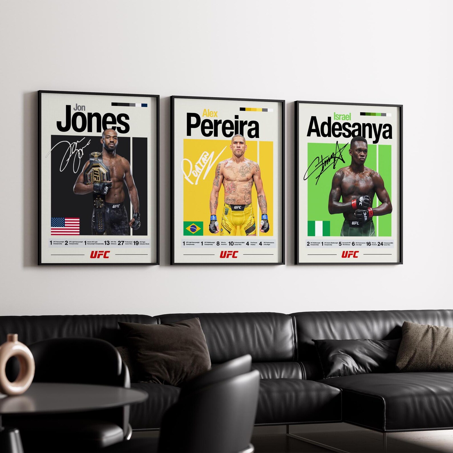 Jon Jones Poster, UFC Poster, MMA Fighter Boxing Combat Sports Poster ...