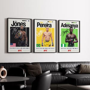 Jon Jones Poster, UFC Poster, MMA Fighter Boxing Combat Sports Poster ...
