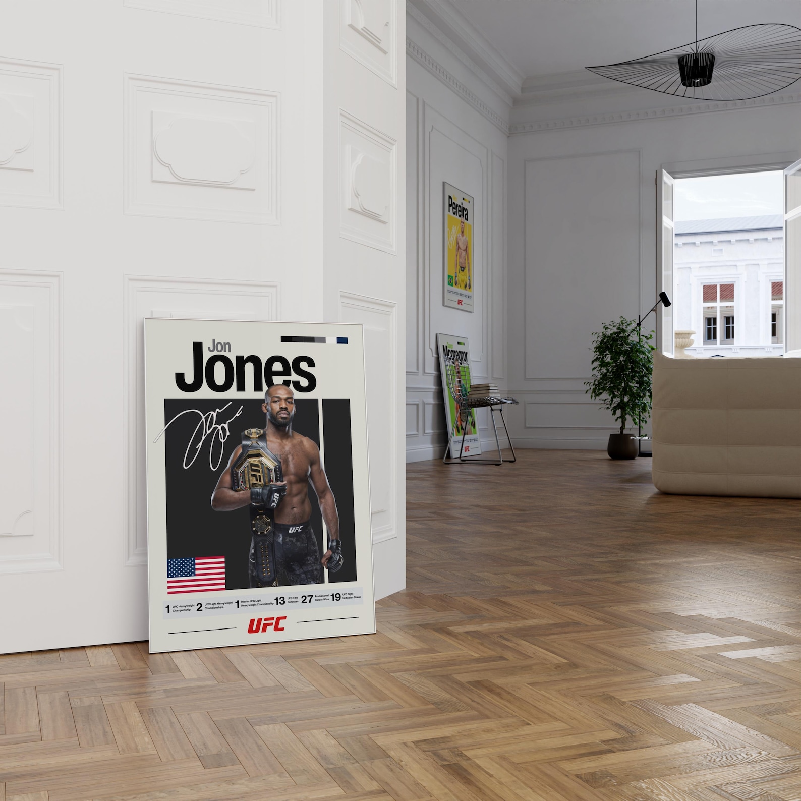 Jon Jones Poster, UFC Poster, MMA Fighter Boxing Combat Sports Poster ...