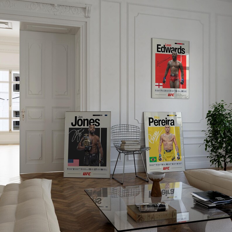 Jon Jones Poster, UFC Poster, MMA Fighter Boxing Combat Sports Poster ...