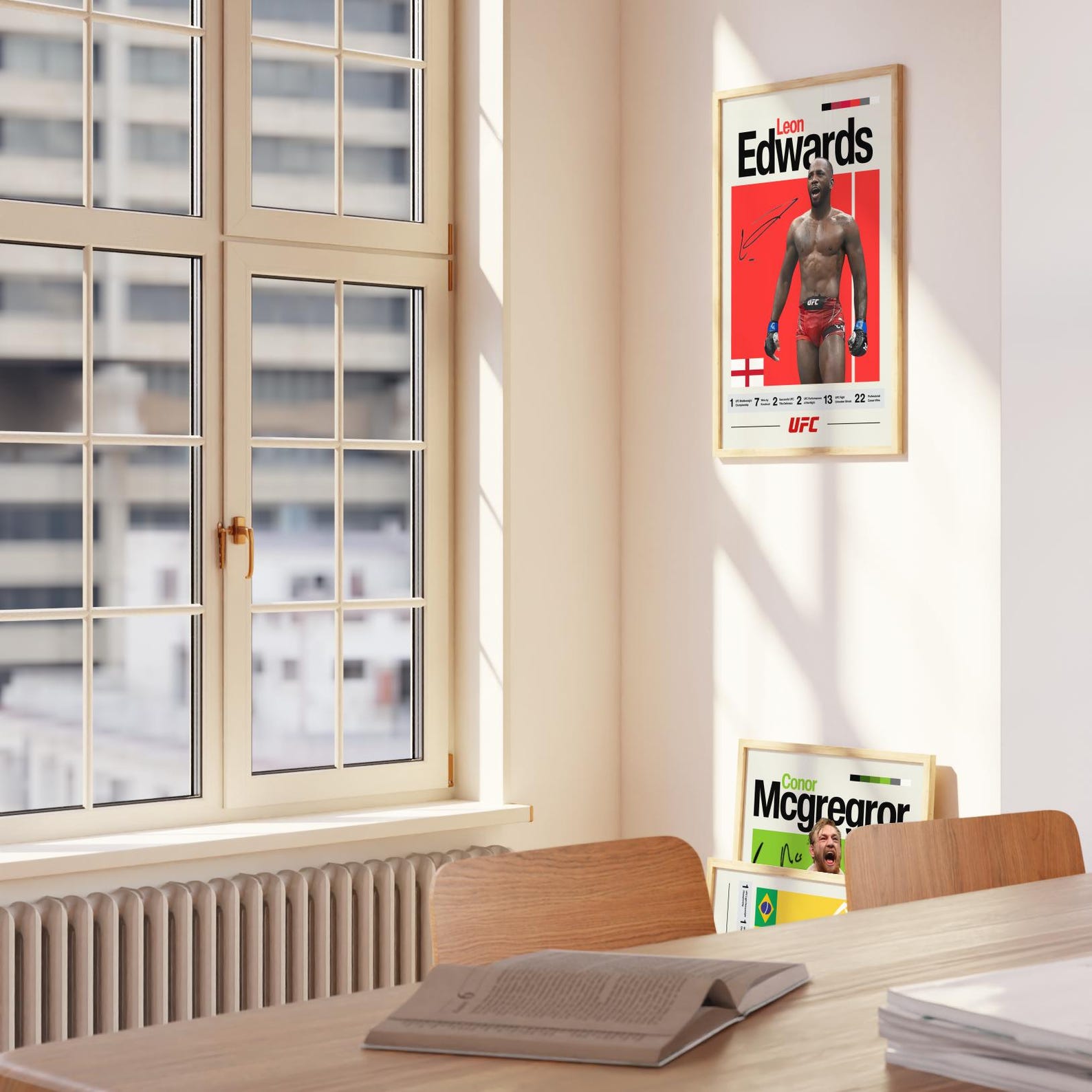 Leon Edwards Poster, UFC Poster, MMA Fighter Boxing Combat Sports ...