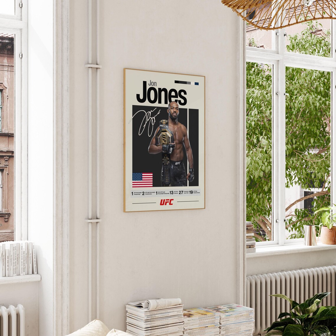 Jon Jones Poster, UFC Poster, MMA Fighter Boxing Combat Sports Poster ...