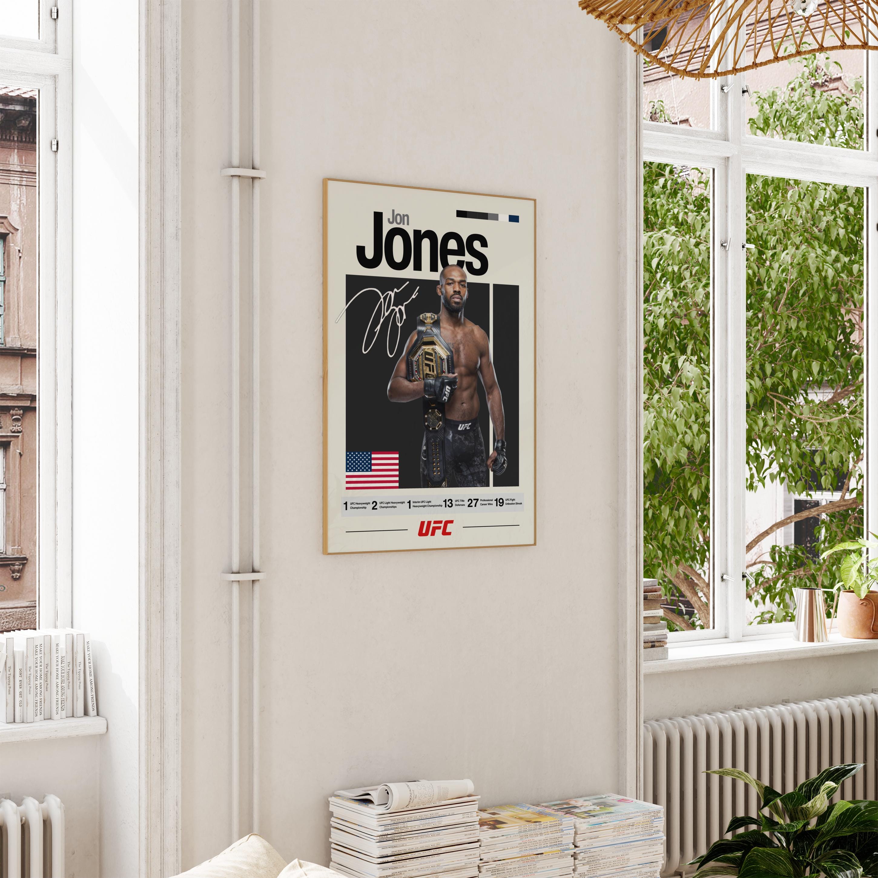 Jon Jones Poster, UFC Poster, MMA Fighter Boxing Combat Sports Poster ...