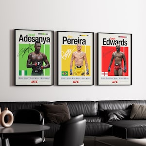 Alex Pereira Poster, UFC Poster, MMA Fighter Boxing Combat Sports ...