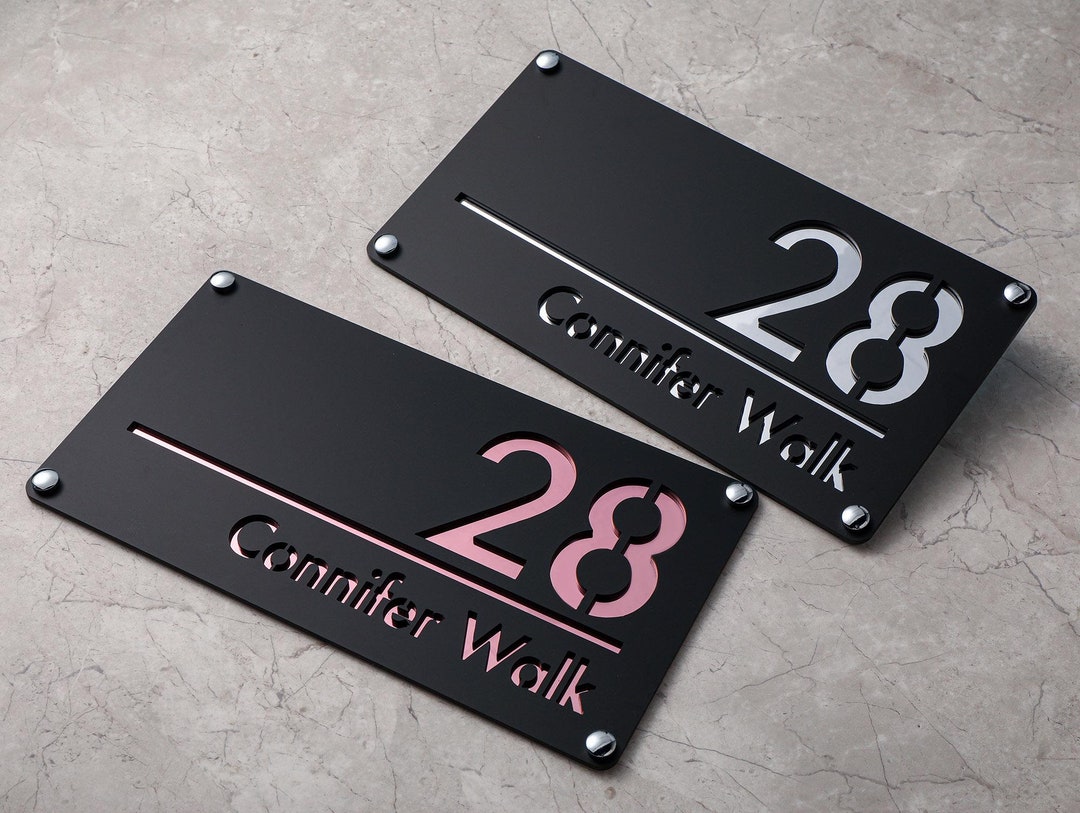 Customized House Number Sign, Personalized House Number Plaque, Outdoor ...